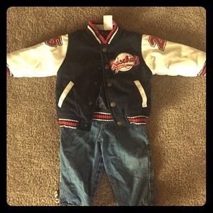 Matching Sets | Letterman Jacket And Jean Set | Poshmark
